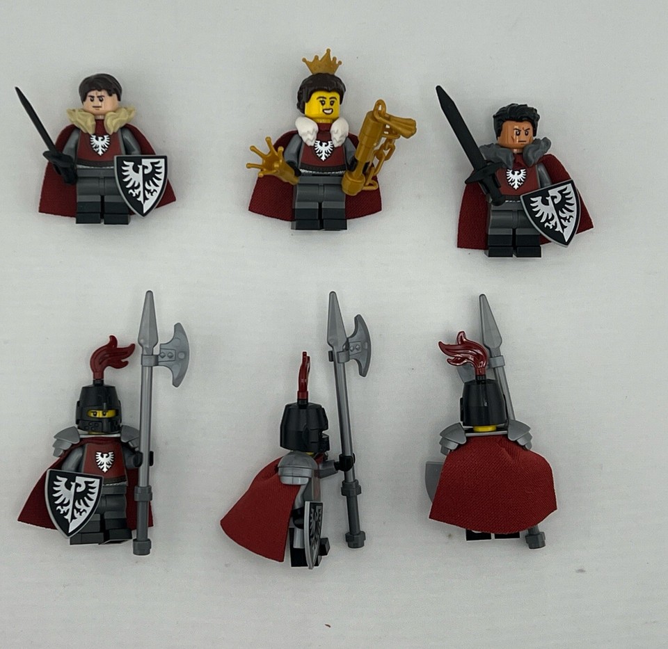 Lego Knights Kingdom Knights Lot Castle BAM Minifigures 6 capes red ...