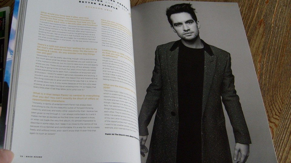 RS Rock Sound January 2019 Magazine with Calendar IDKHOW Brendon Urie ...