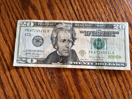 20 Dollar Bill Broken Ladder Note USA Serial Number 1-7 67145231 | eBay