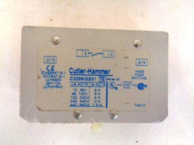 EATON/CUTLER-HAMMER AUXILLARY CONTACT C320KGS31 SERIES A2 | eBay
