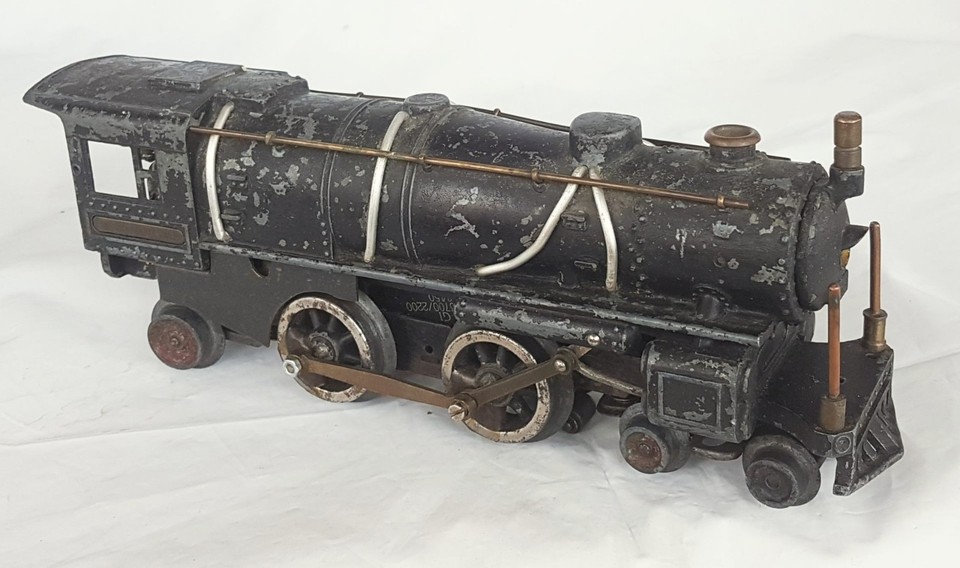 IVES 112 pre-war gauge-0 steam locomotive antique toy train works good ...