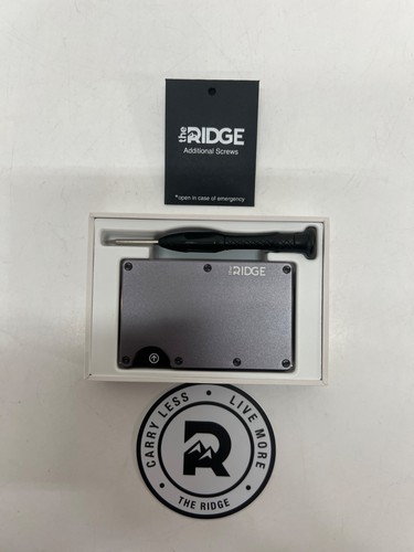 Ridge Slim RFID Blocking Wallet Aluminum Gunmetal w/ Money Clip | eBay