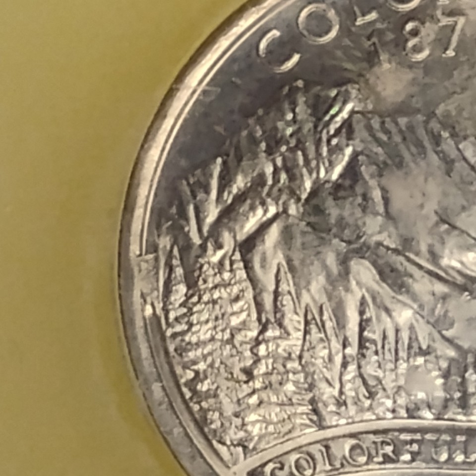 2006-P Colorado State Quarter Major Die Break Error - "Retained Cud" on ...