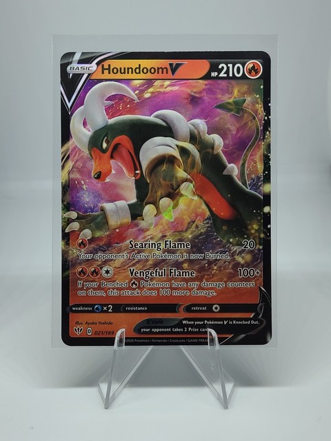 Pokémon TCG Houndoom V Darkness Ablaze 021/189 Holo Ultra Rare for sale ...