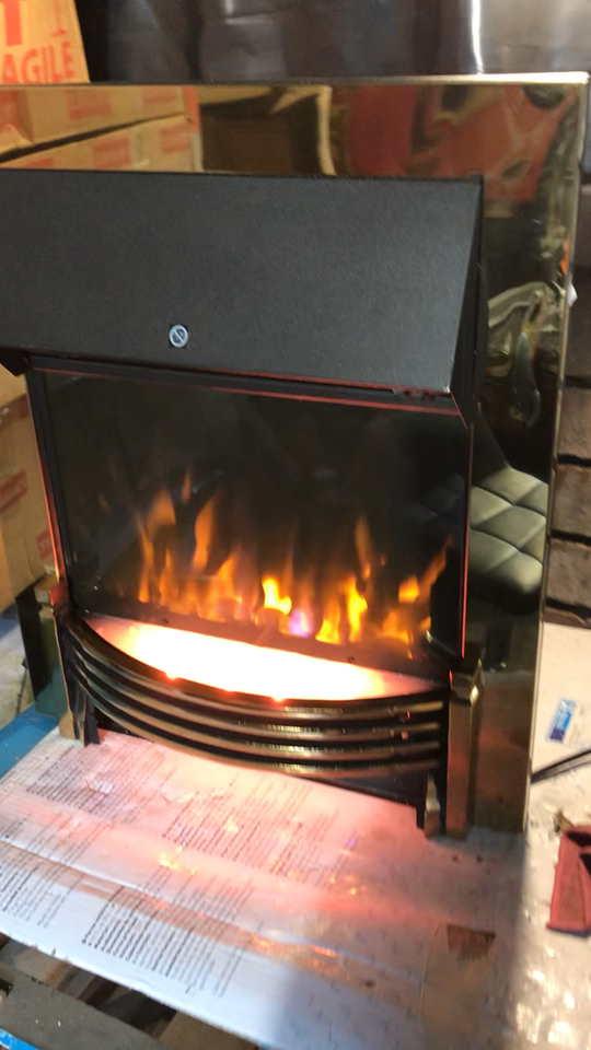 Dimplex Optiflame Contemporary 2kW Brass effect Electric Fire RRP £360 ...