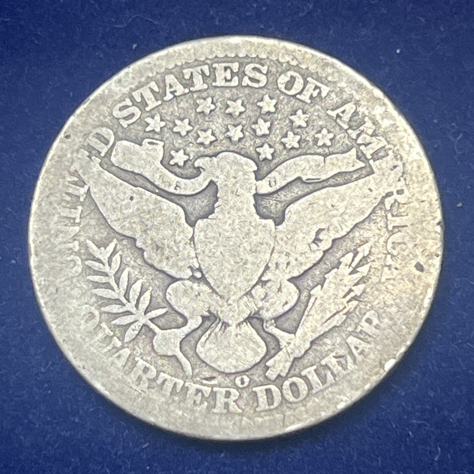 1908 O BARBER 90% SILVER QUARTER | eBay