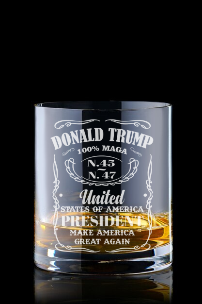 Engraved Trump President 45 47 Whiskey Glass, Trump 2024 Rock Glass ...
