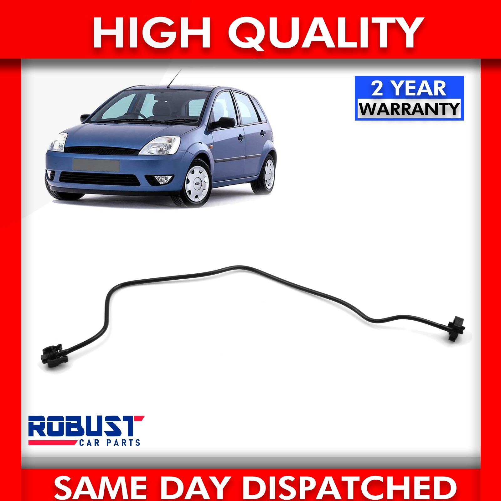 FOR FORD FIESTA MK7 RADIATOR OVERFLOW WATER TANK PIPE 1562827 (2008 ...