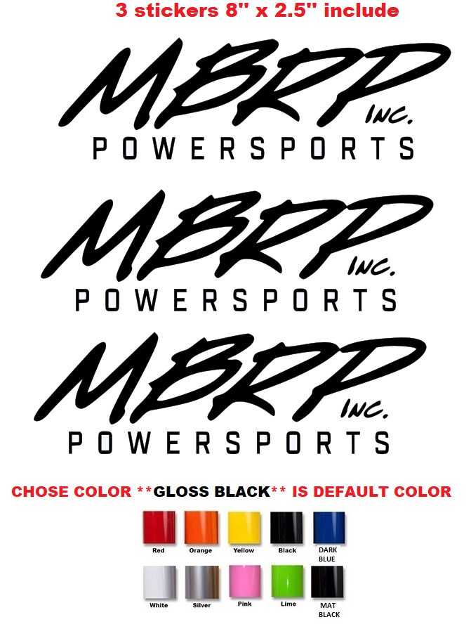 3 X MBRP Inc STICKER DECAL (#754) | eBay