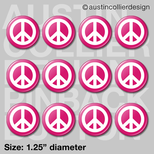 (12) PEACE SIGN 1.25" pinback buttons / badges - retro symbol pins | eBay