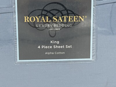 New Royal Sateen Luxury 4 Piece Sheet Set Alpha Cotton 1000 TC King ...