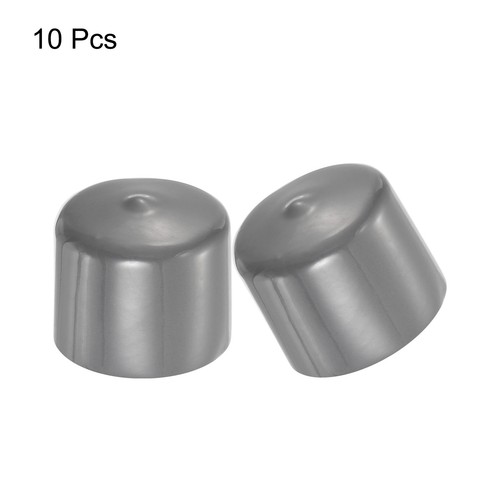 10pcs Rubber End Caps 47mm ID Round Screw Thread Protectors Dark Grey ...