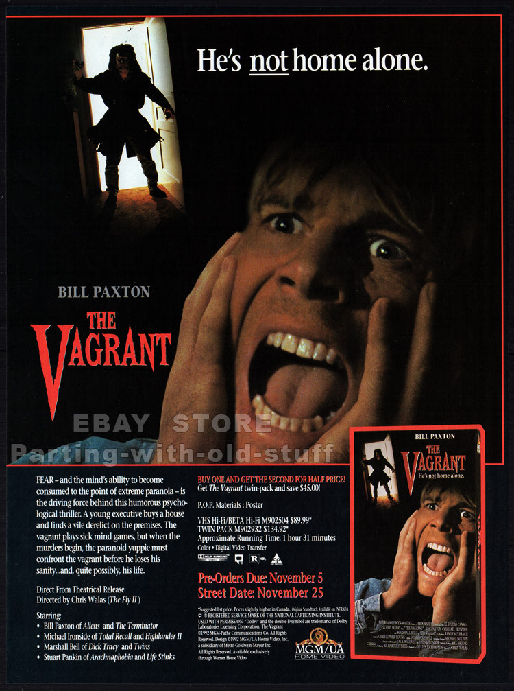 THE VAGRANT__Original 1992 Trade print AD / promo__BILL PAXTON__Michael ...