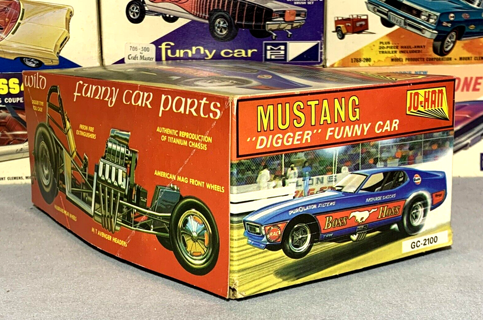 JoHan FORD MUSTANG "BOSS HOSS" DIGGER FUNNY CAR KIT#GC-2100 AMT MPC NOS ...