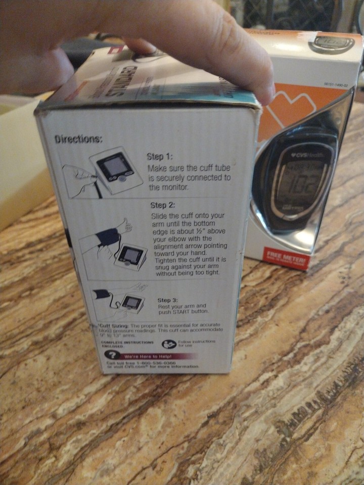 CVS True Metrix Air Self Monitoring Blood Glucose Meter+ Blood Pressure ...