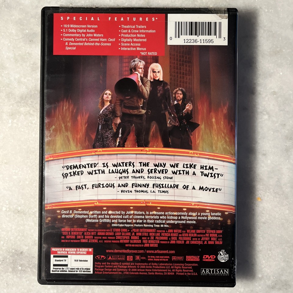 Cecil B. Demented (DVD, 2000) John Waters, Melanie Griffith, Stephen ...
