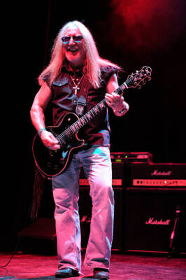 Mick Box of Uriah Heep performing live on stage at the ChildLine R ...