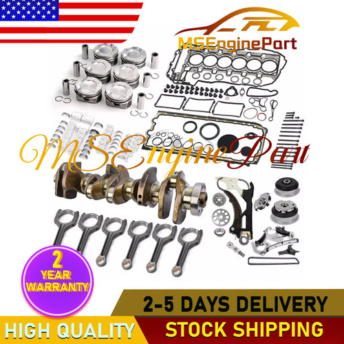 N55 3.0L Engine Rebuild Pistons Gasket Bearings Kit w/ Crankshaft ...