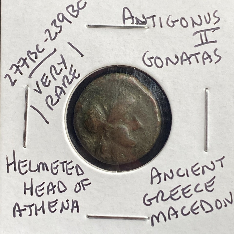 277-239BC Ancient Greek Macedon Coin Athena Pan Antigonus II Gonatas ...