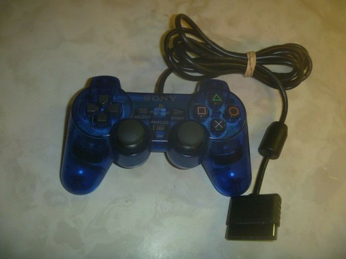 Official Sony Playstation 2 PS2 Dual Shock Controller Ocean Blue SCPH ...