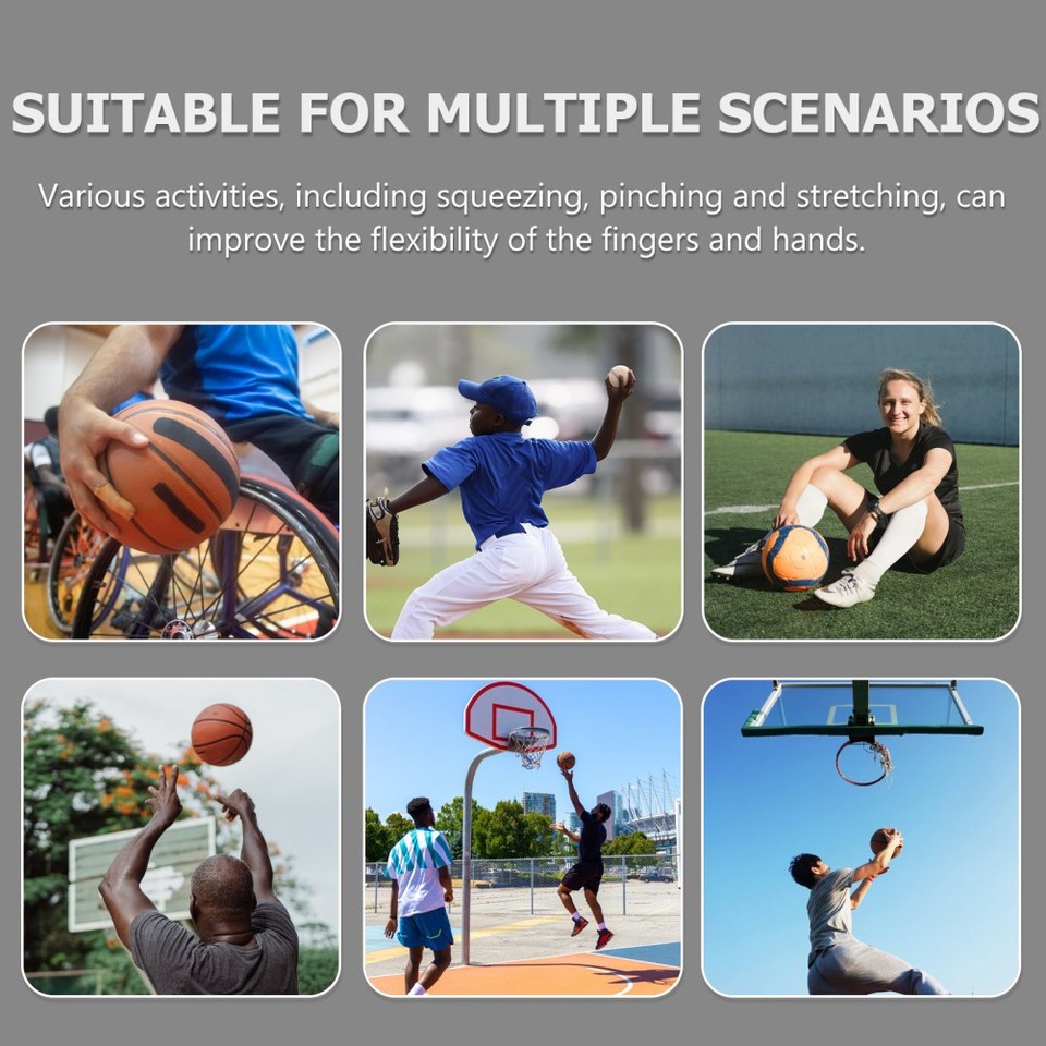 6 pcs Durable Wrist Force Trainer Training Ring Silicone Gripper grip ...