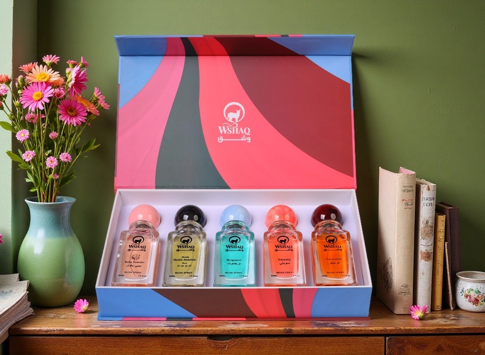WSHAQ Perfume Gift Box Set 5x Eau De Parfum Spray Musk Collection Gift ...
