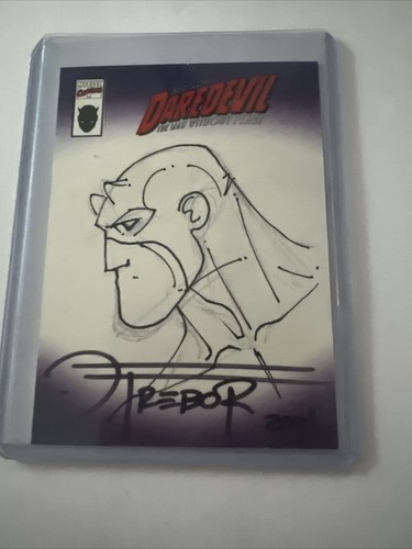 Daredevil Custom Cover 2001 Topps Marvel Legends Sketch Card by Roberto ...