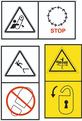 Safety Warning Sticker Set Excavator Wheel Loader 2 | eBay