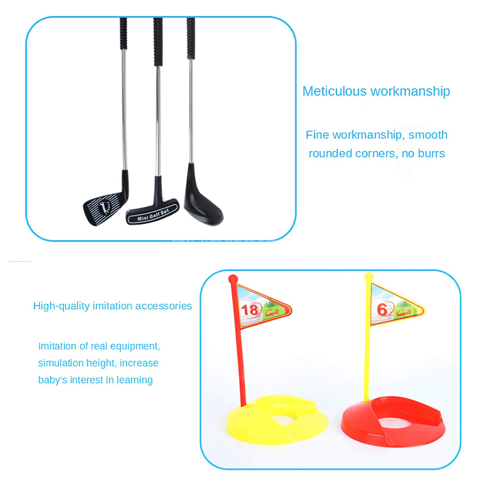 Kids Golf Club Set Mini Golf Practice Children Play Game Educational ...