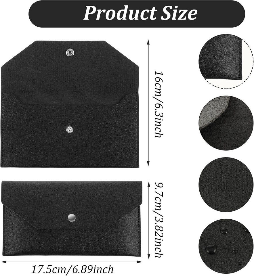 Money Envelopes for Cash, PU Leather Cash Envelope Wallet Reusable Cash ...