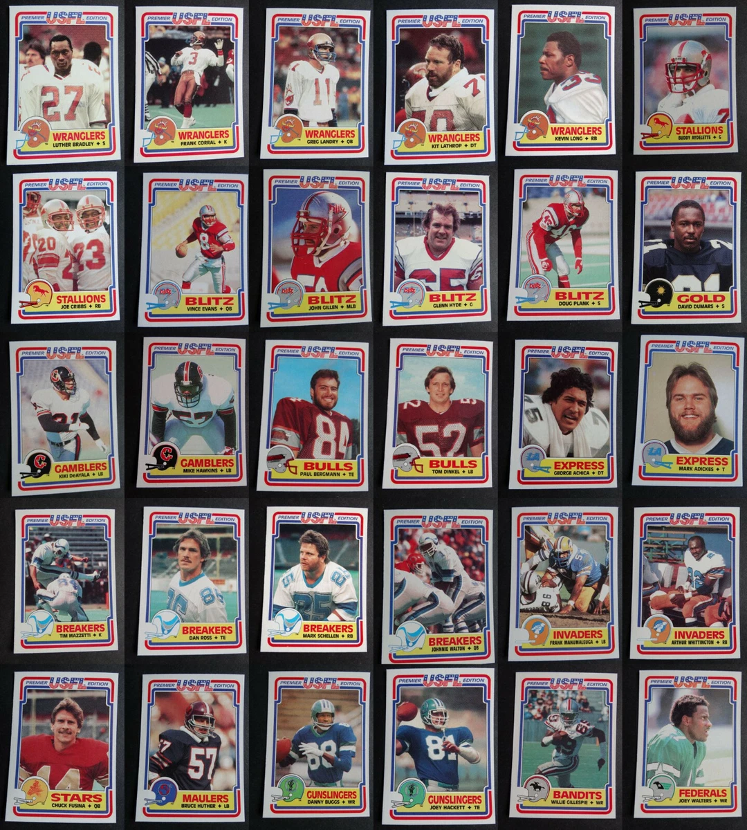 Usfl Football Cards