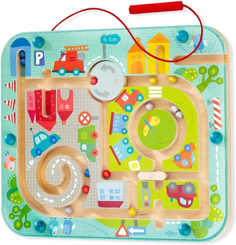 HABA Busy Board for Toddlers 2-4: Town Magnetic Maze Puzzle Game ...