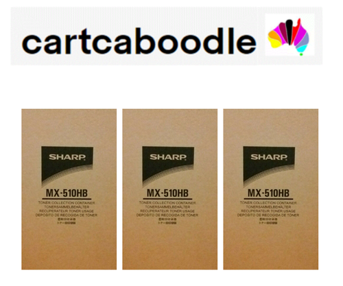 3 x Sharp MX-510HB Toner Collection Containers MX51GT MX-51 MX51 ...