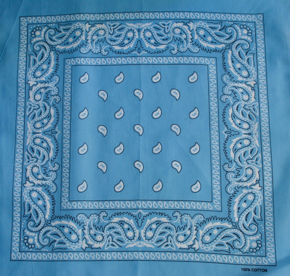 Bandana 100% Cotton Paisley Print Bandanna Scarf Handkerchief | eBay