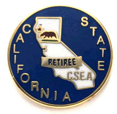 California State CSEA Retiree Pin School Employees Association CA Map ...