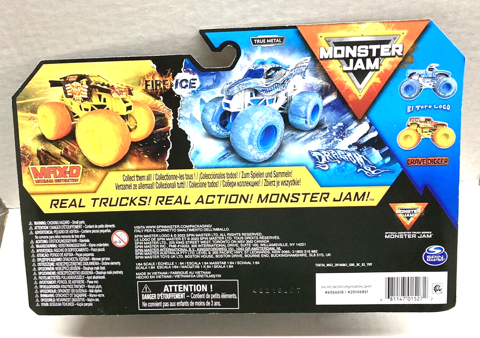 2024 FIRE & ICE MAX-D & DRAGON- SPIN MASTER Monster Jam TRUCKS | eBay