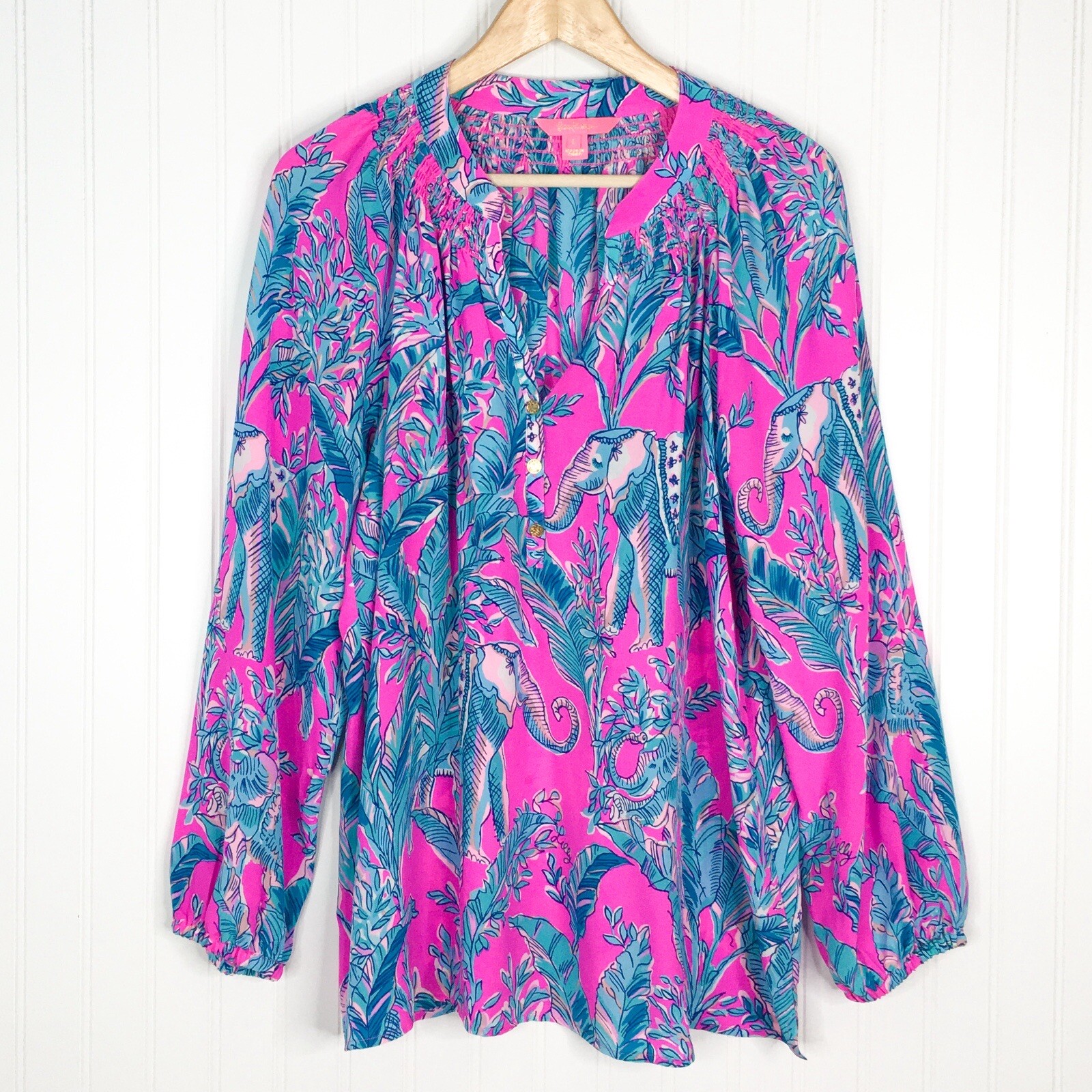 LILLY PULITZER Elsa Silk Talk Story to Me Mandevilla … - Gem