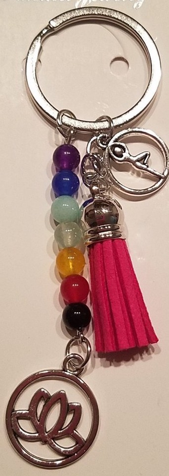7 Chakra Natural Stones Yoga Key ring* | eBay