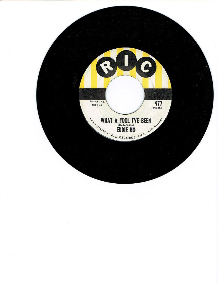 Eddie Bo R&B/SOUL 45 (RIC 977) It Must Be Love/What A Fool I've Been NM ...