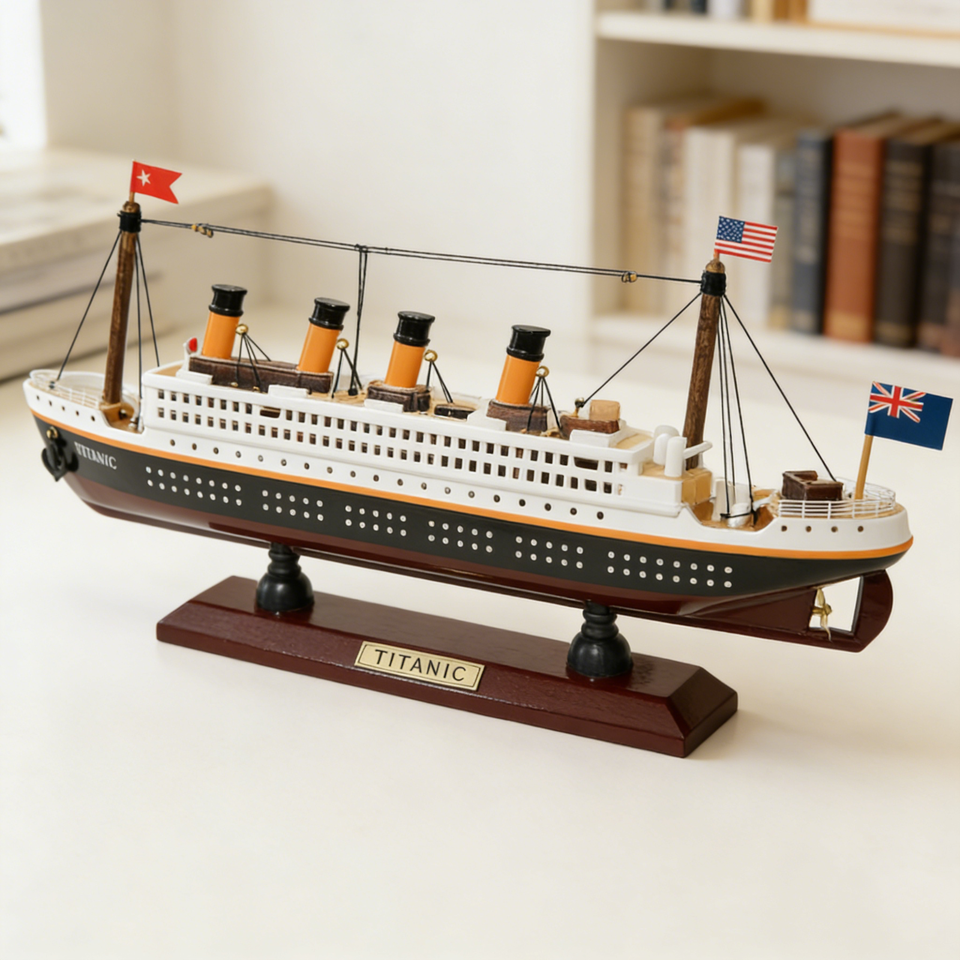 Titanic Wooden Ship Model Fully Assembled Display Boat 35cm / 60cm ...