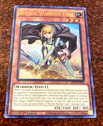 YuGiOh! ROOKIE WARRIOR LADY GFP2-EN043 1st Edition Ultra Rare NEAR MINT ...