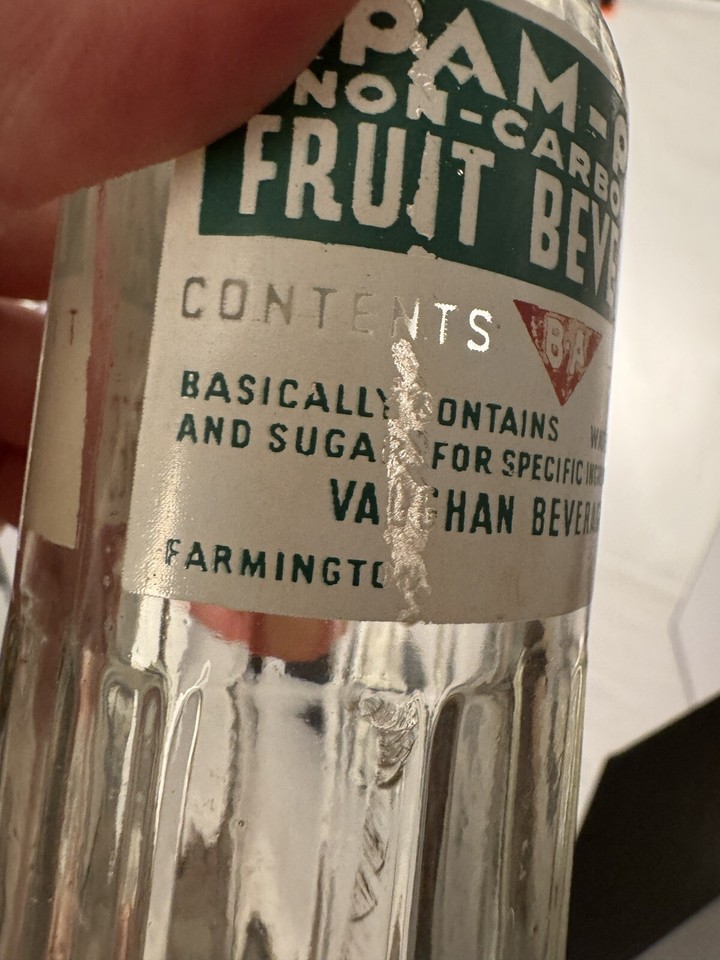 RARE++ Farmington W.VA. Pam-Pam ACL Soda Bottle Painted WV West ...