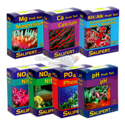 SALIFERT TEST KIT SET MARINE REEF SALTWATER CORAL AQUARIUM FISH TANK ...