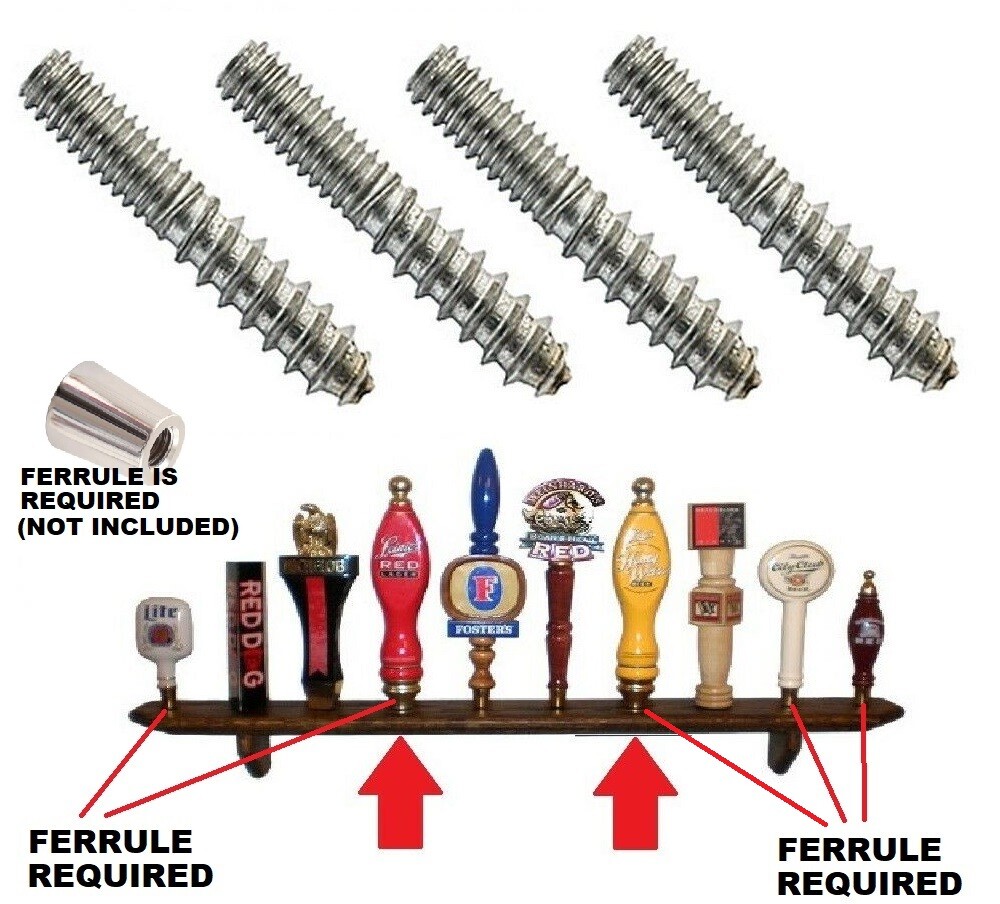 4 PACK HANGER BOLTS FOR BEER TAP FAUCET HANDLES FITS STANDARD USA BEER ...