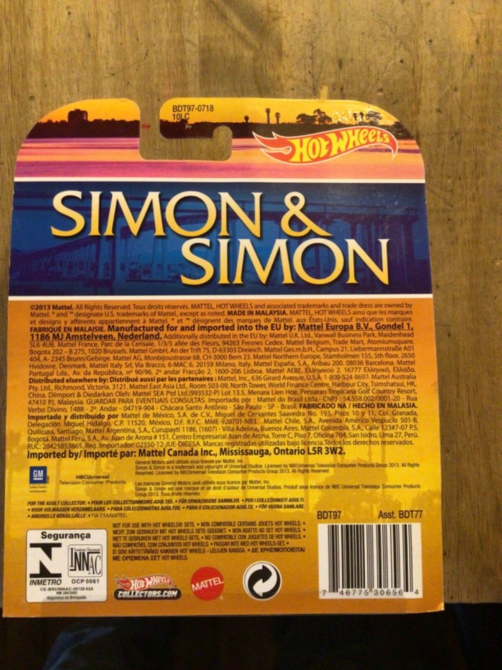 New 57 CHEVY BEL AIR CONVERTIBLE Simon & Simon - Hot Wheels Retro ...