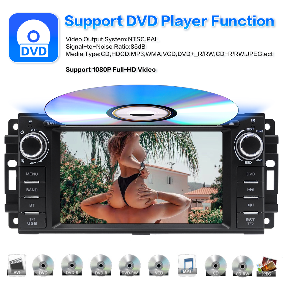 Plug Play Car Radio Stereo CD DVD Player CarPlay For Jeep Patriot Dodge ...