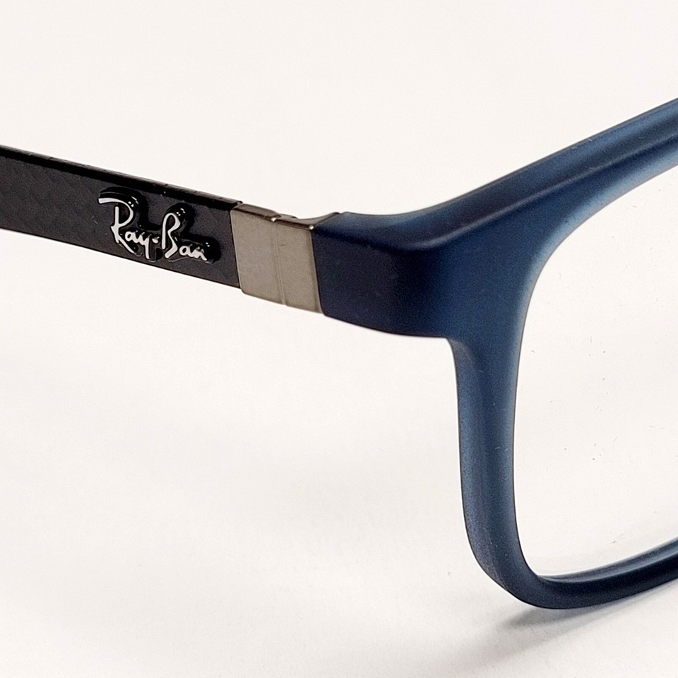 Ray Ban RB8903 Eyeglass Frames Rectangle Full Rim Eyewear Matte Blue 53 ...