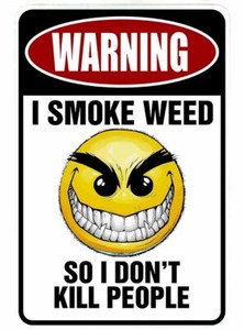 I SMOKE WEED sign Metal funny man cave marijuana cannabis decor idea ...