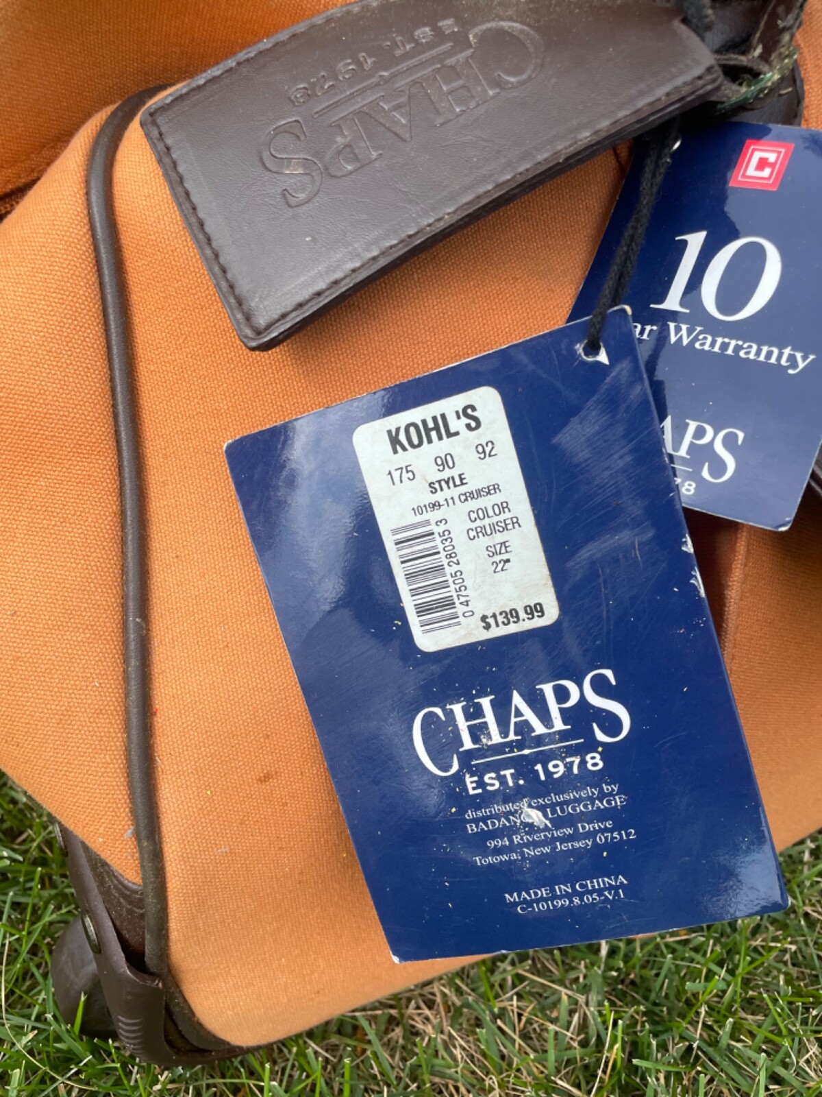 Chaps Ralph Lauren Canvas Travel Duffle Bag Carry On Compartments ...