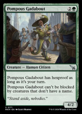 MTG Magic the Gathering Pompous Gadabout (171/462) Murders at Karlov ...